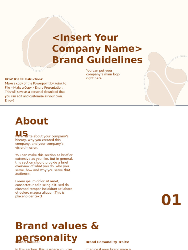 Brand Guidelines Template | PDF | Logos | Typefaces