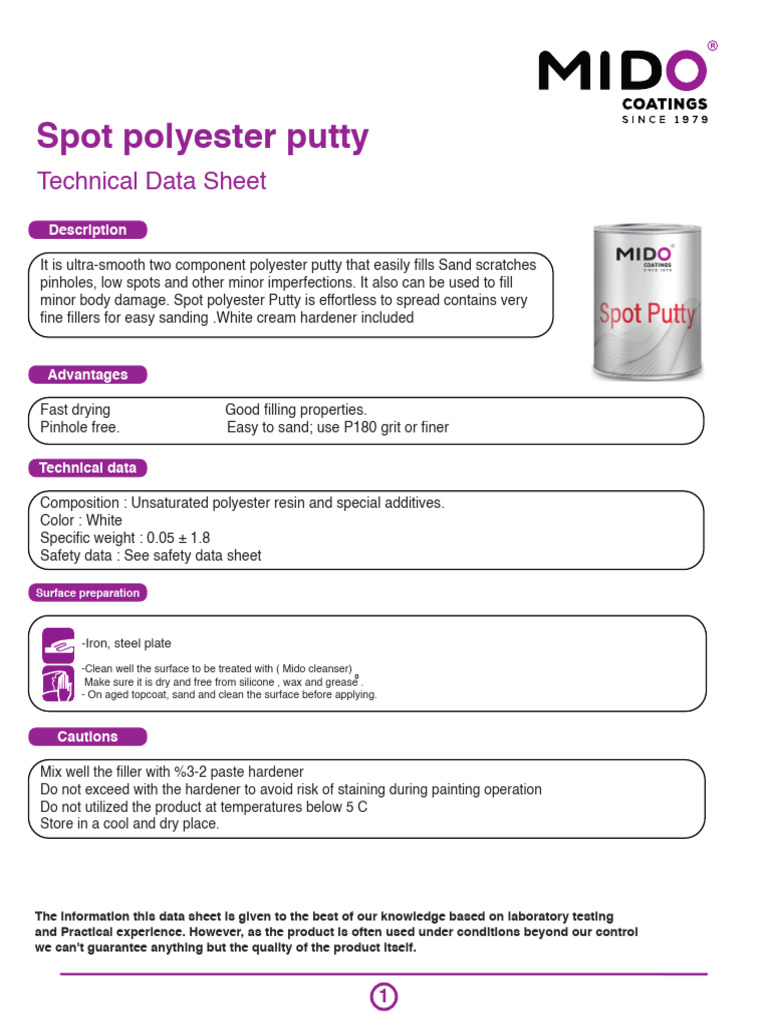 Spot Polyester Putty | PDF