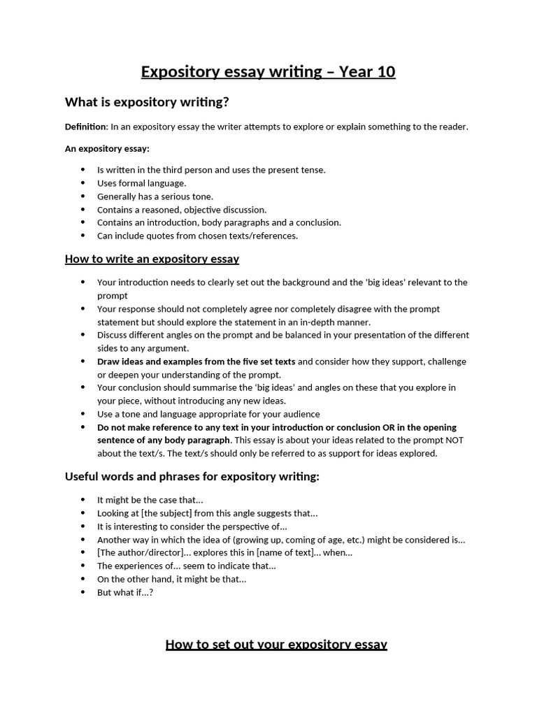 Expository Essay Writing Structure (002) - Audrey | PDF | Essays