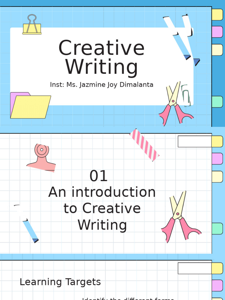 Creative Writing Week 1 | PDF | Poetry | Lyric Poetry