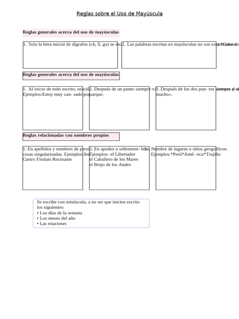 Reglas Sobre El Uso de Mayúsculas | PDF | Caso de carta | Ortografía