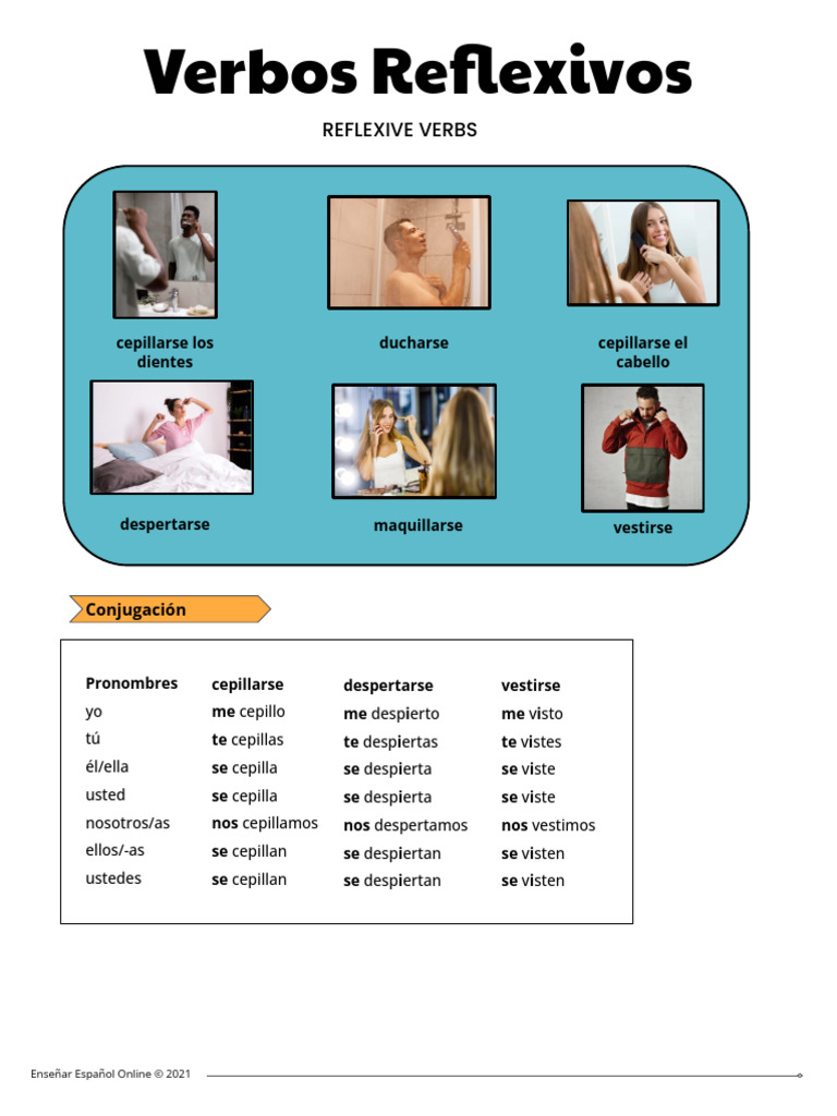 Verbos Reflexivos y Rutinas Diarias | PDF | Comida