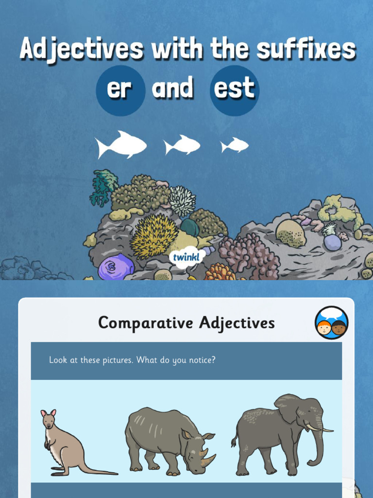 Adjectives - With - The - Suffixes - Er - and - Est 5 | PDF