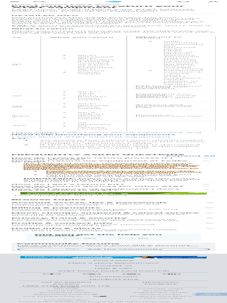 Find Out How To Return Your AT&T Equipment - AT&T | PDF | At&T | Cyberspace