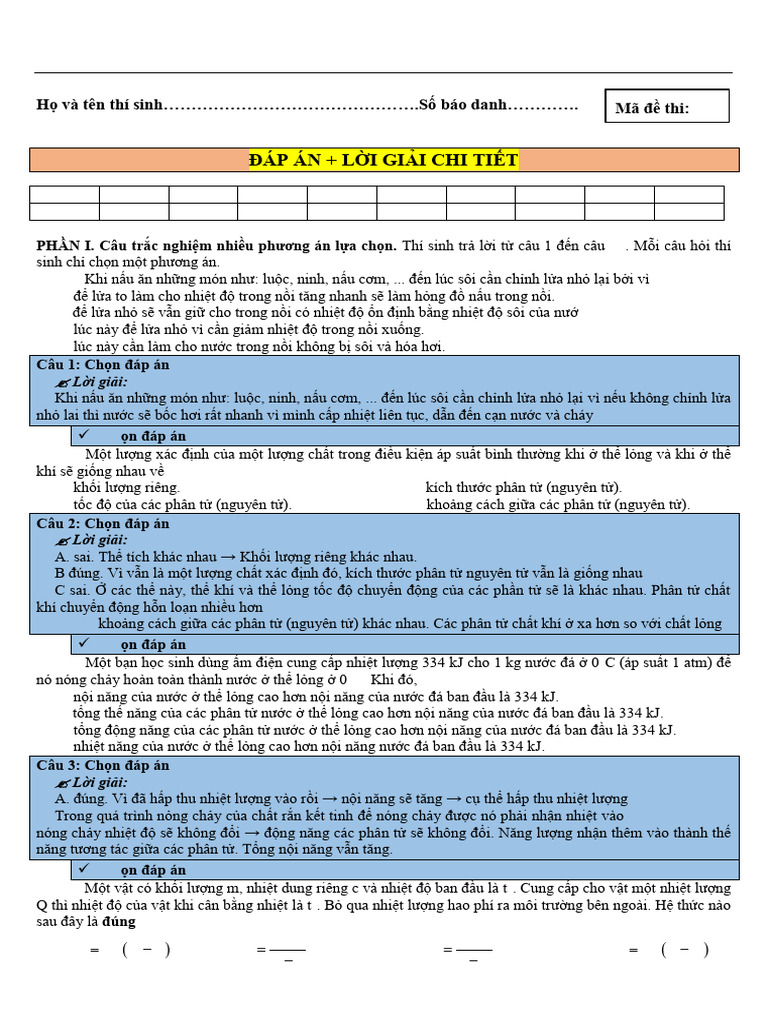 On Tap Giua Ky 1 Theo Minh Hoa 2025 de So 206 | PDF