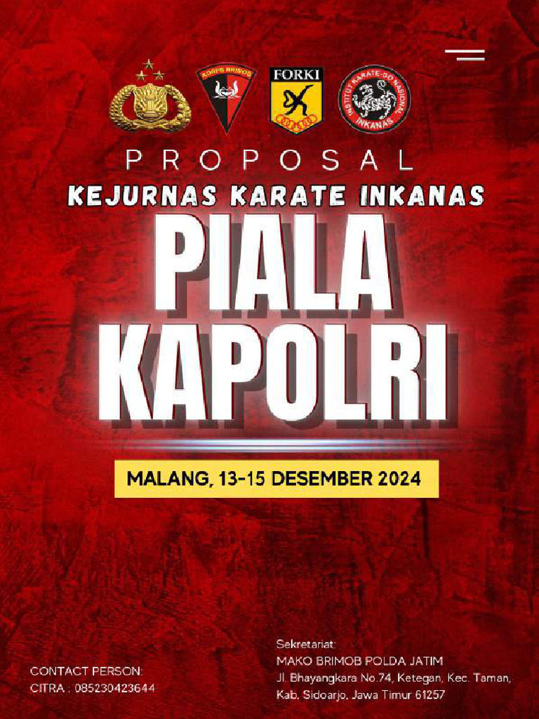 Proposal Kejurnas INKANAS Piala Kapolri Tahun 2024 - Compressed | PDF