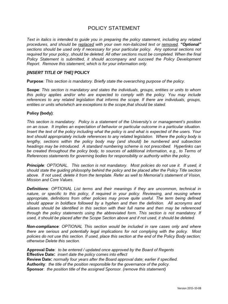 Policy Development Guide | PDF | Policy