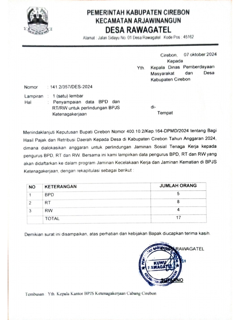 BPJS RT RW RWG | PDF