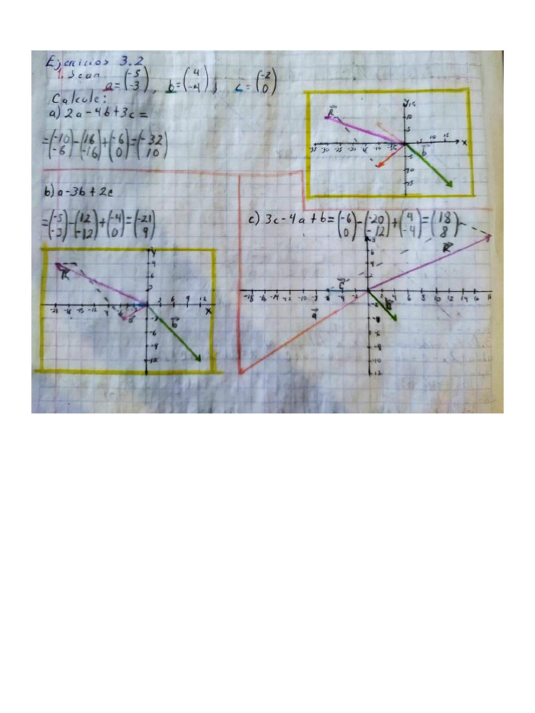 Ejercicios 3.2 Y 3.3 - Vectores R2 y R3 | PDF