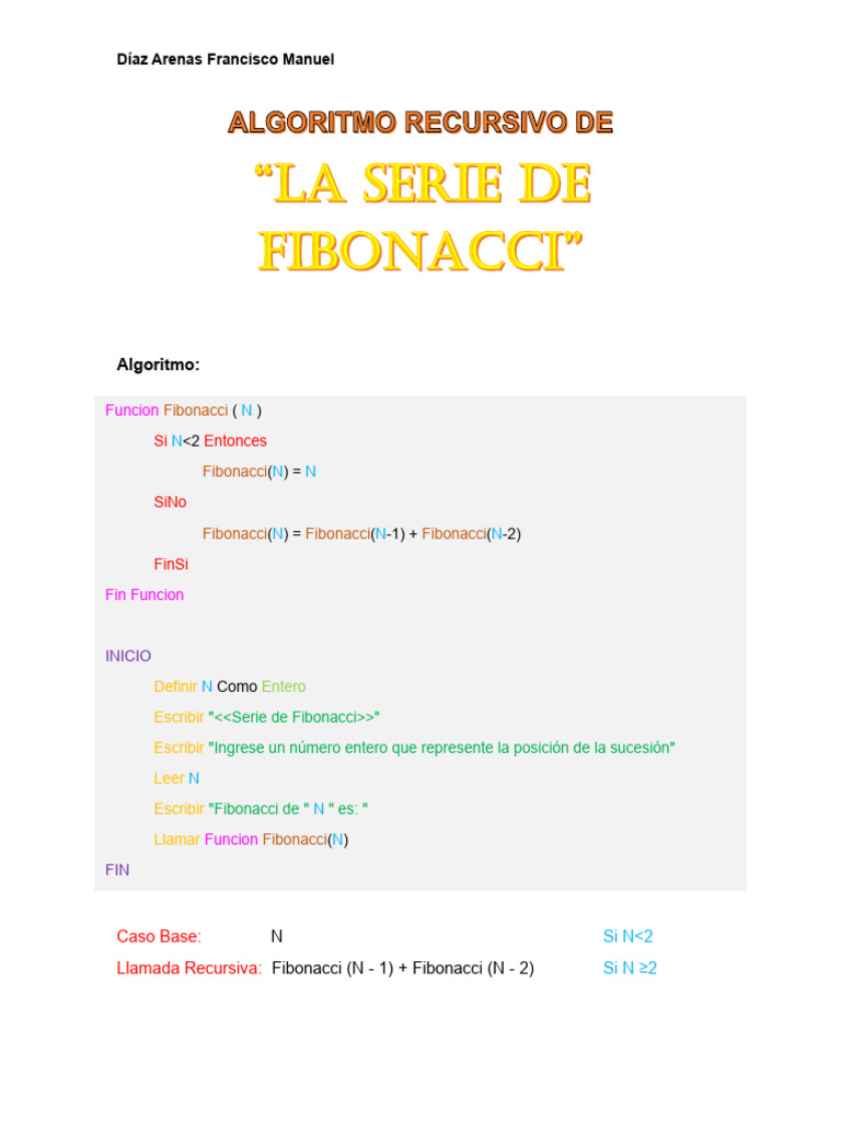 Serie Fibonacci | PDF