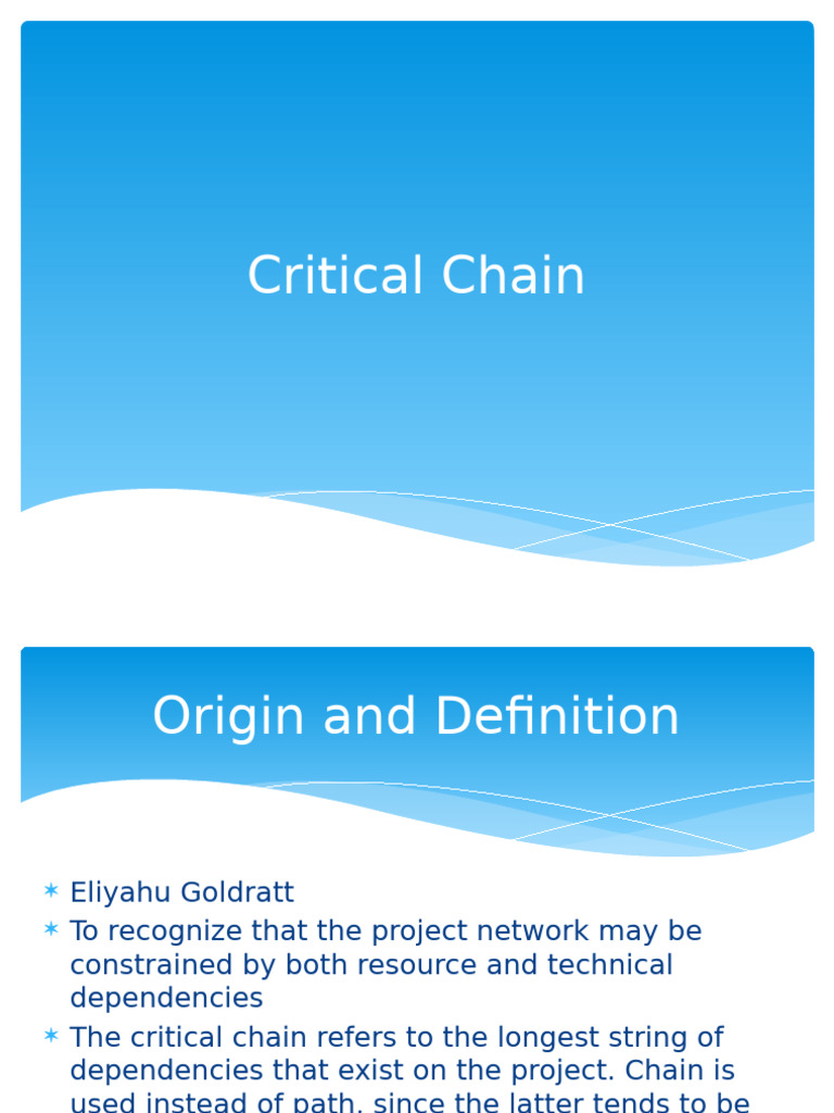Critical Chain Project Management Guide | PDF
