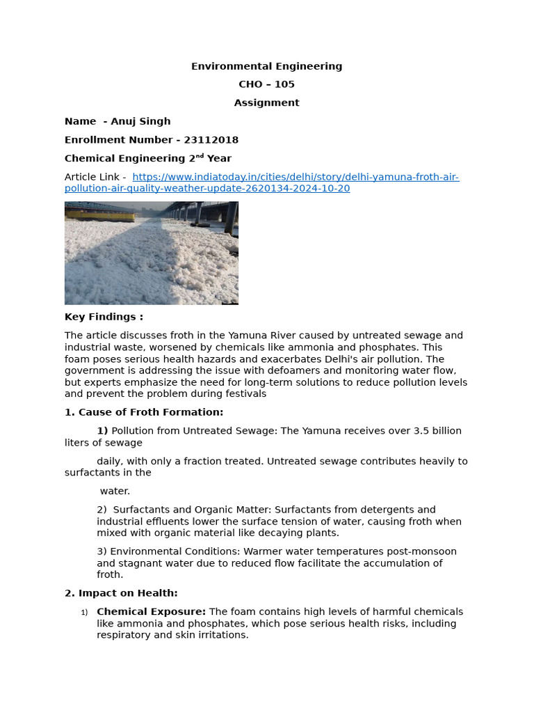 Environmental Engineering | PDF | Water Pollution | Sewage Treatment