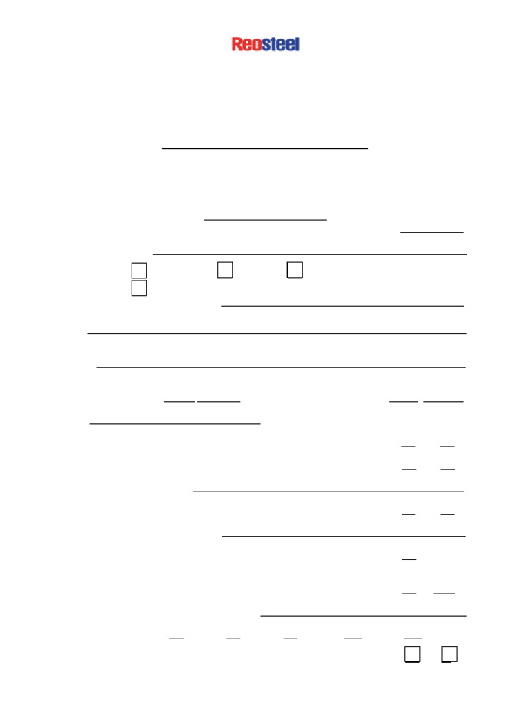 Reo Steel - Application For Employment | PDF | Employment | Justice