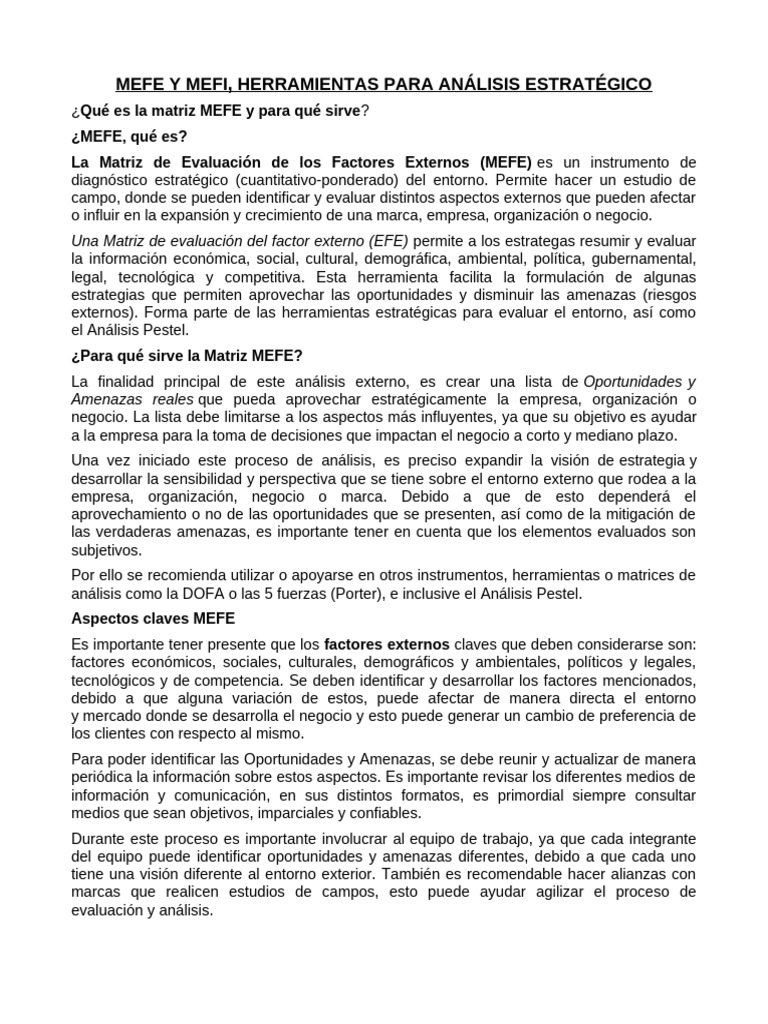 Mefe y Mefi | PDF | Business