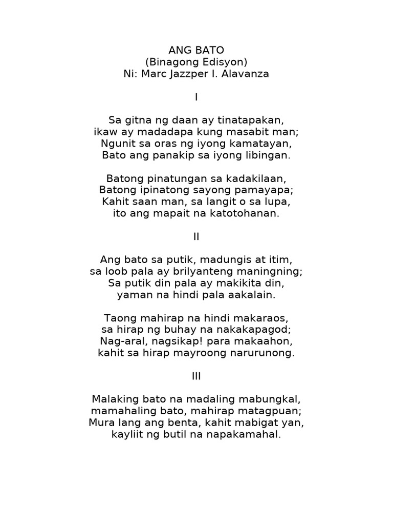 Ang Bato | PDF