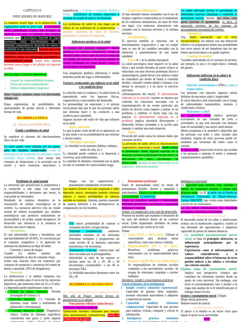 CAPÍTULO 13 Papalia | PDF | Adultos | Depresión (estado de ánimo)
