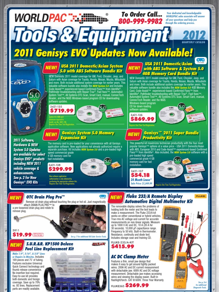 WORLDPAC Tools & Equipment Catalog (1st Quarter 2012) | PDF | Battery ...