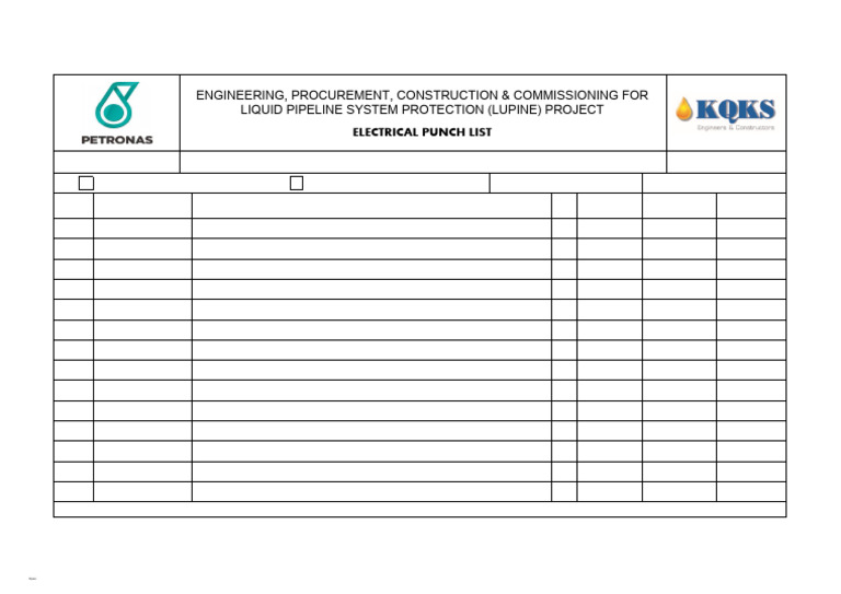 LUPINE Project Electrical Punch List | PDF