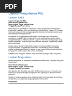 Contoh Laporan PKL Jurusan RPL | PDF