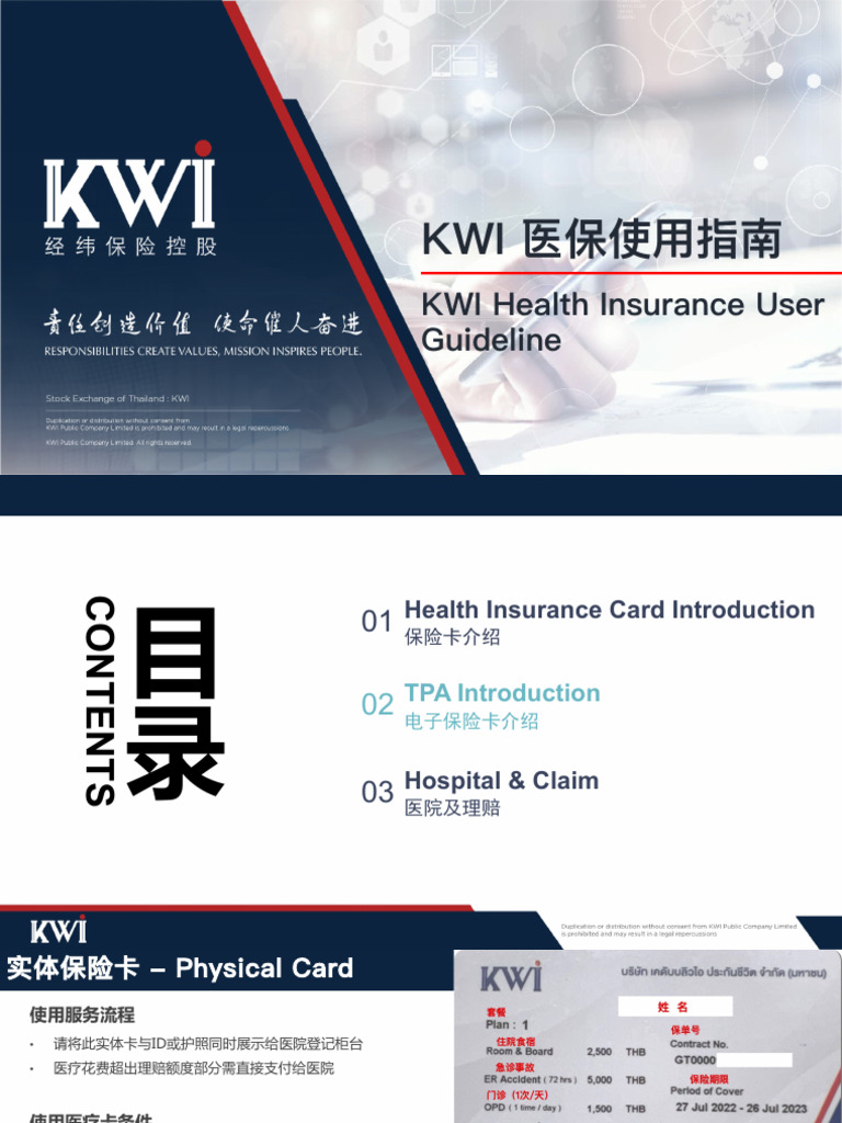3.KWI User guideline.医保使用指南 | PDF