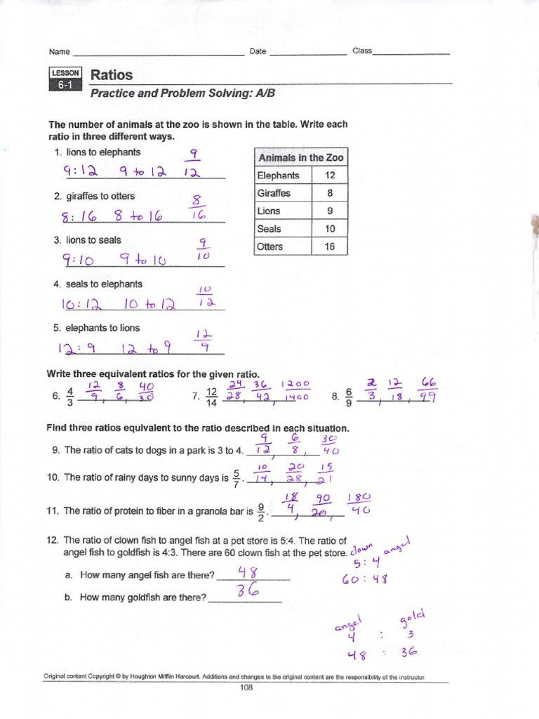 9 Key - Ratios and Rates Practice | PDF