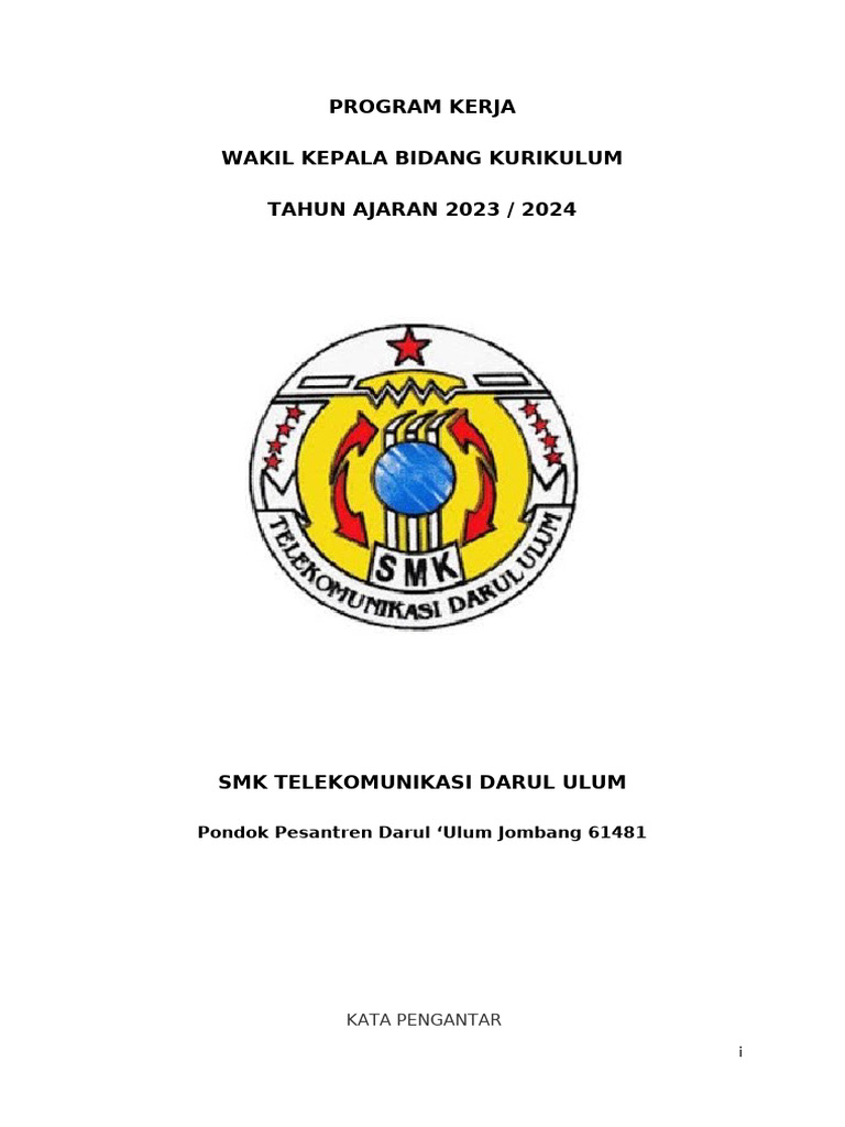 Program Kerja Kurikulum SMK 2023/2024 | PDF