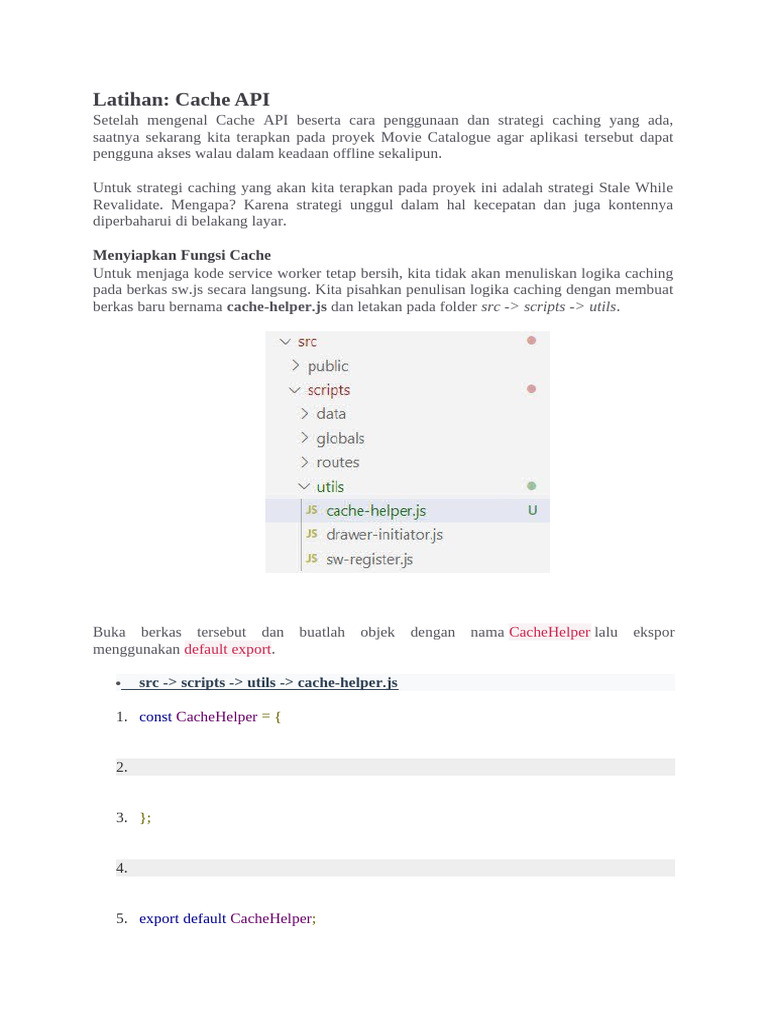 Latihan - Cache API | PDF