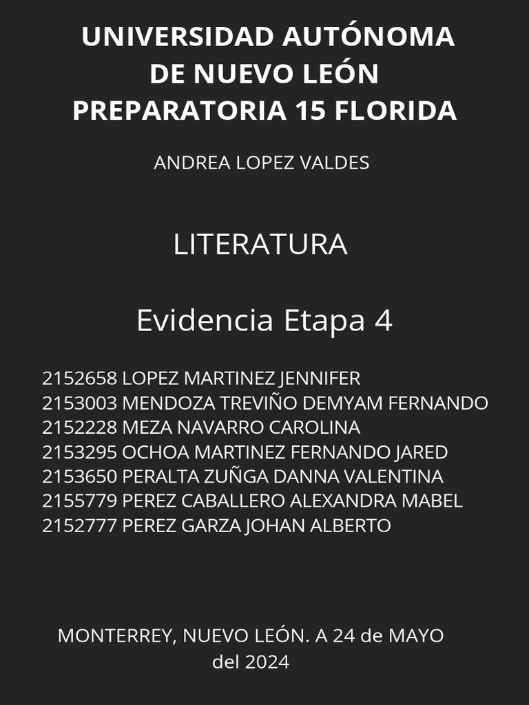 Ev4 Equipo4 Literatura | PDF | Romeo y Julieta