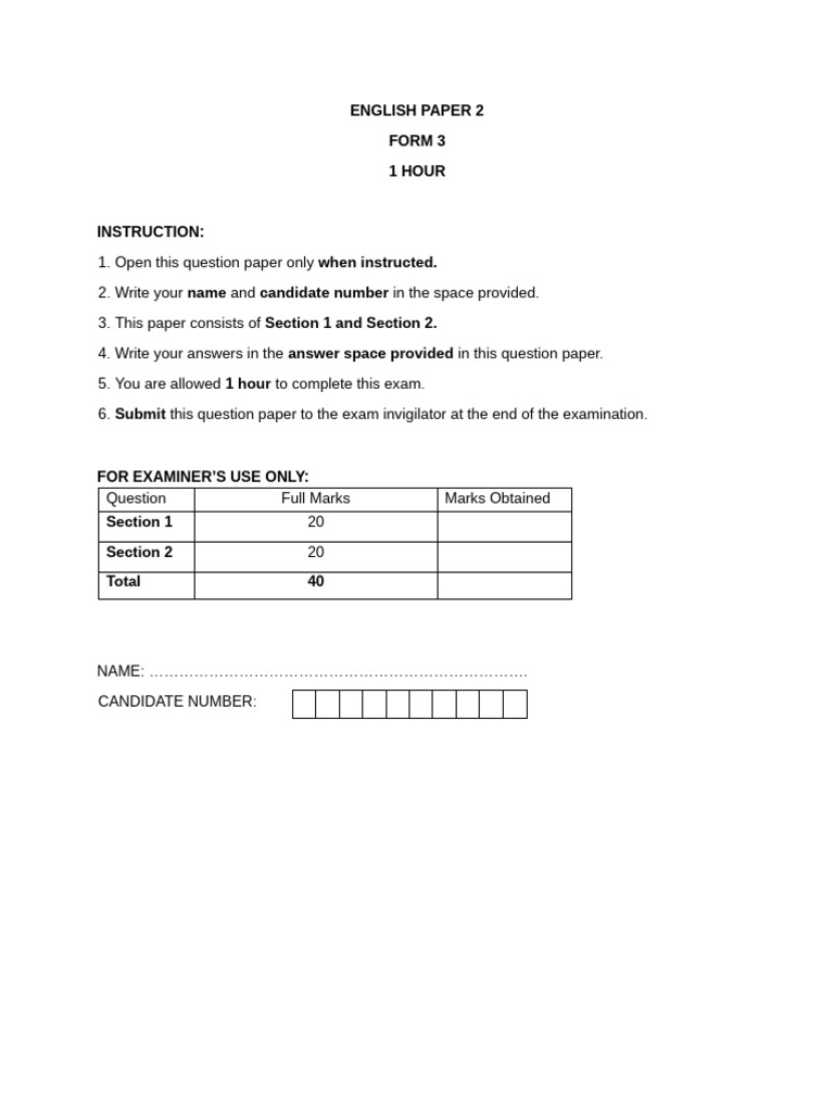 Assessment Paper 1 Corrected | PDF