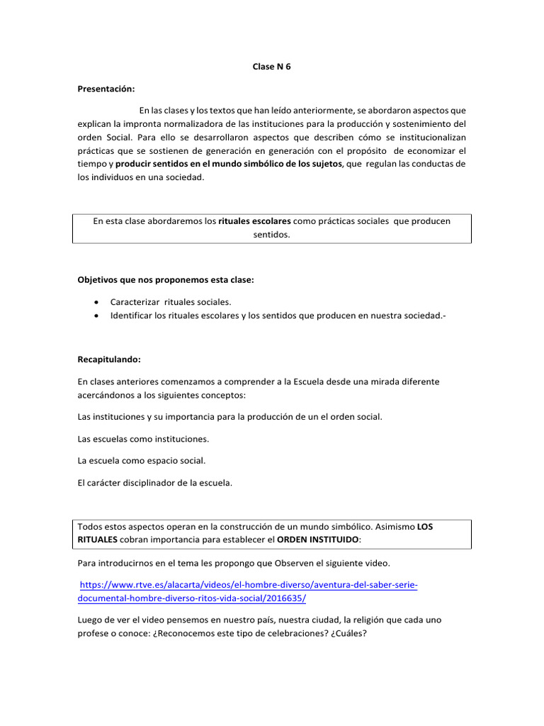 Rituales Escolares y su Significado | PDF | Rituales | Sociedad