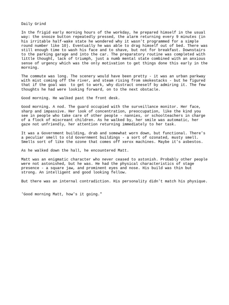 Daily Grind | PDF | Language Arts & Discipline | Poetry