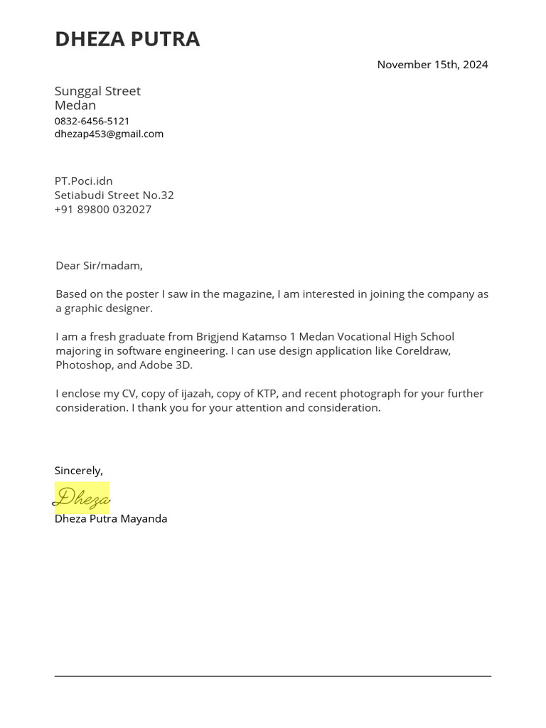 Application Letter2 | PDF