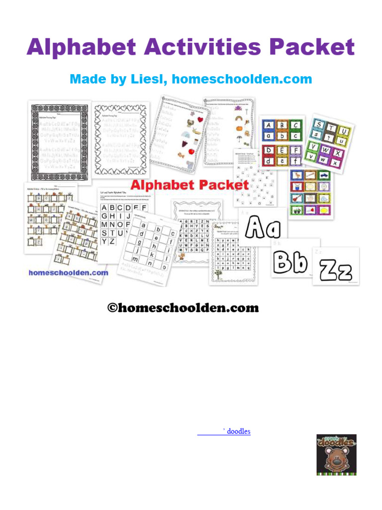 Alphabet Worksheets and Activities Packet | PDF