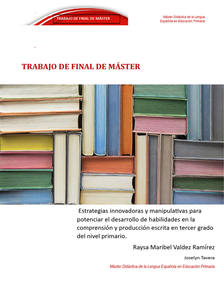 TFM Raysa Valdez | PDF | Enseñando | Evaluación
