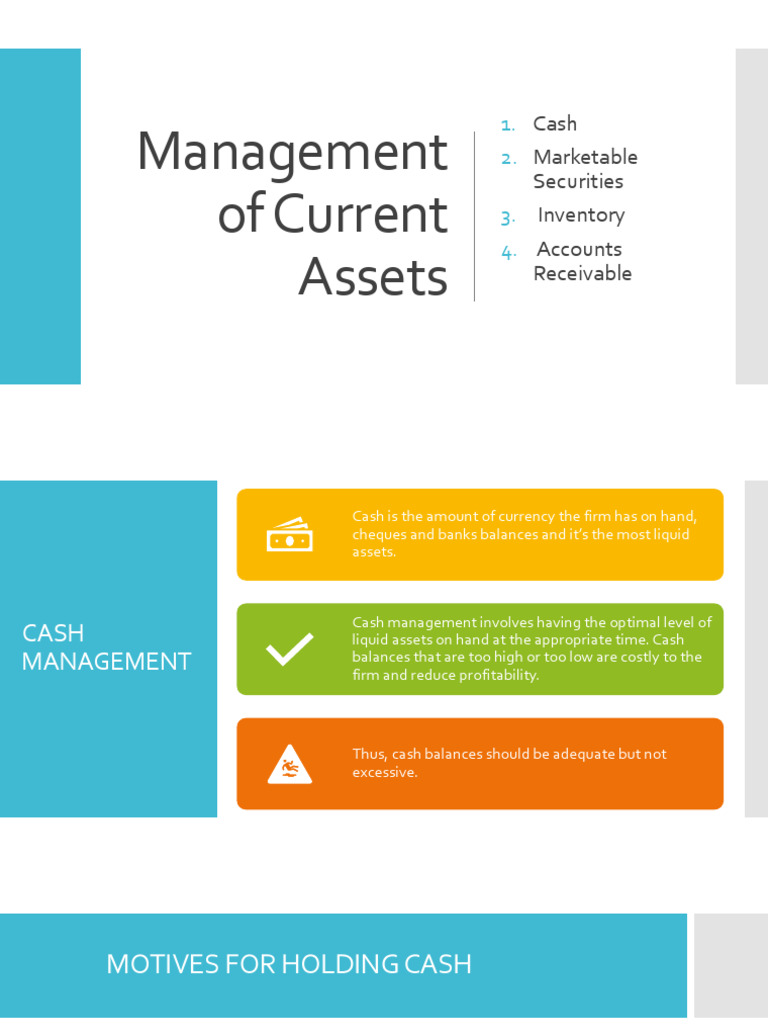 Current Assets Management Overview | PDF | Securities (Finance ...