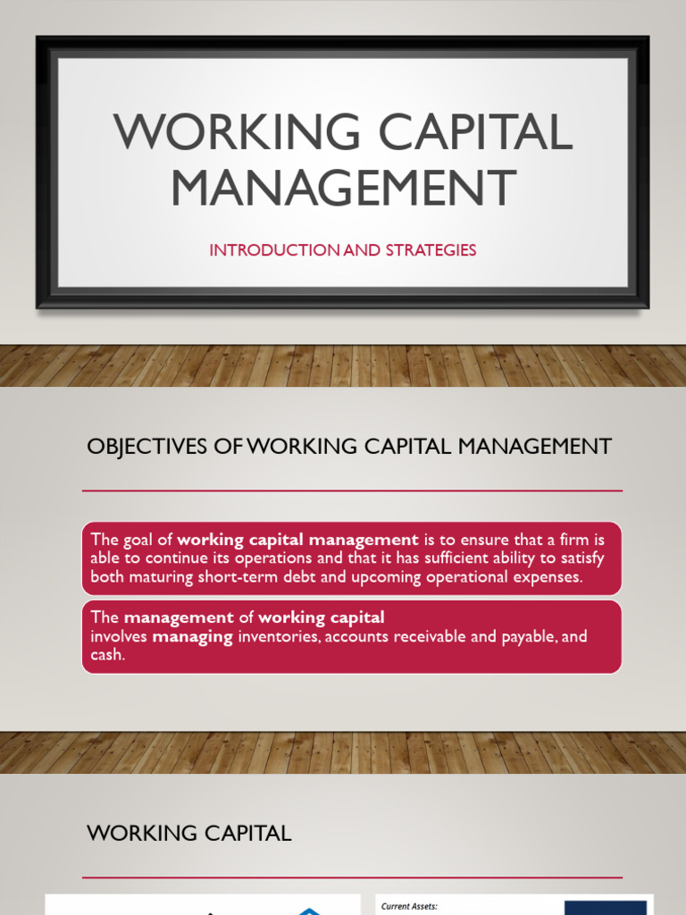 Working Capital Management Strategies | PDF | Working Capital | Balance ...