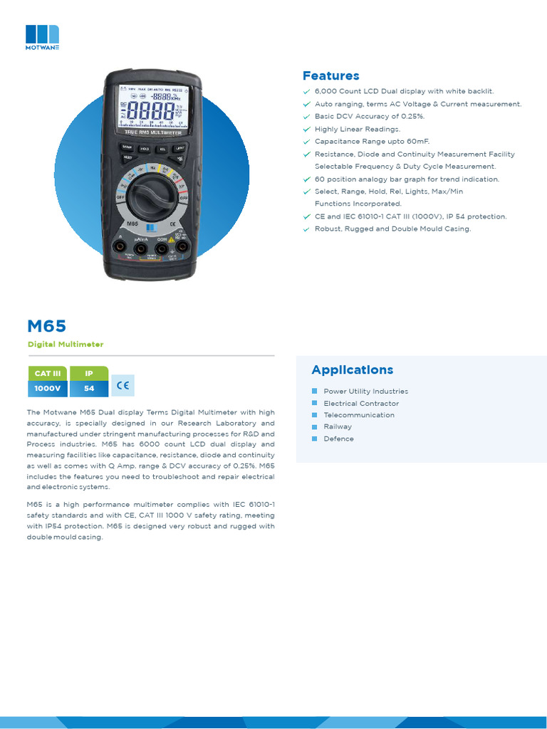 M65 Catalougue | PDF | Electrical Engineering | Manufactured Goods