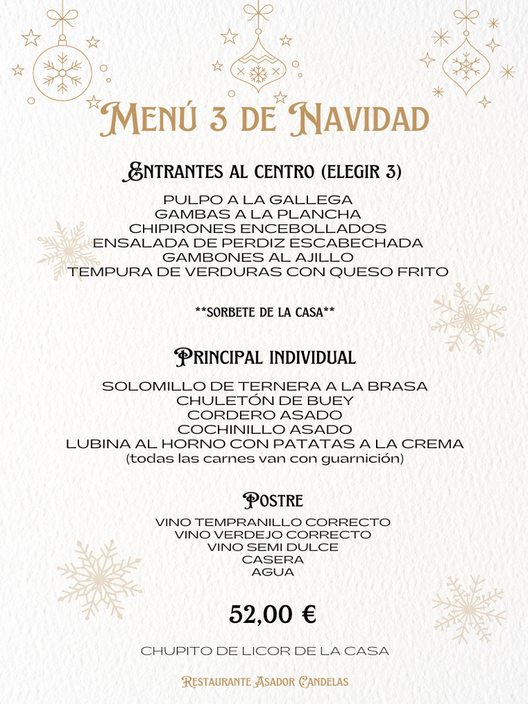 Menu 3 de Navidad | PDF