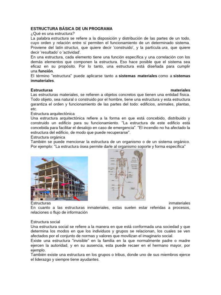4 Estructura Bã - Sica de Un Programa | PDF | Programa de computadora | Programación