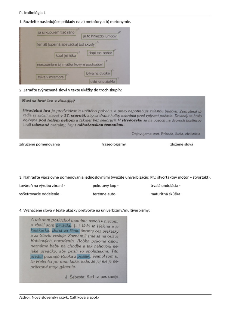 Lexikologia | PDF