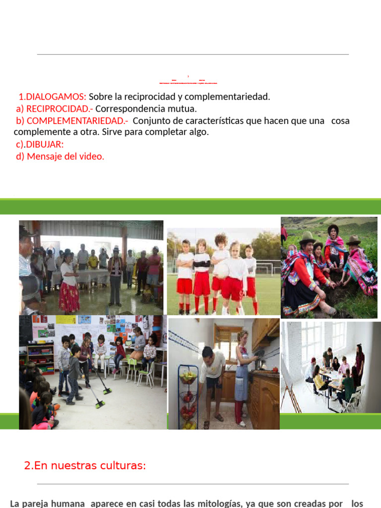TEMA 3 RECIPROCIDAD Y COMPLEMENTARIEDAD ENTRE VARÓN Y MUJER ...
