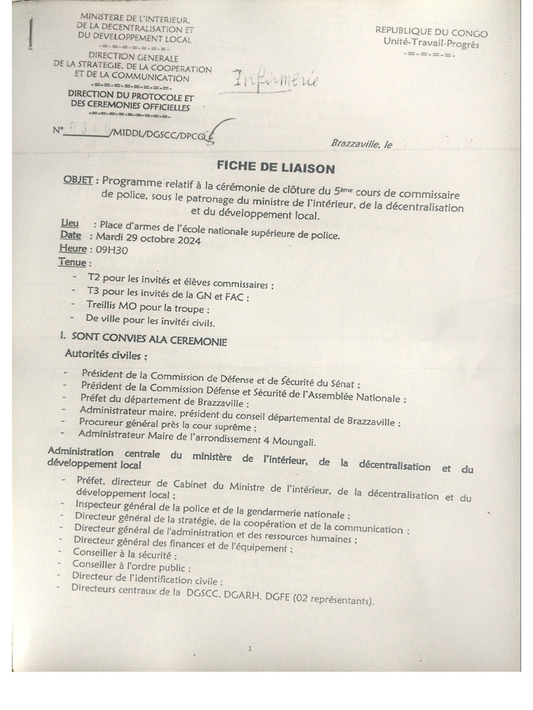 Fiche de Liaison CCP5 | PDF