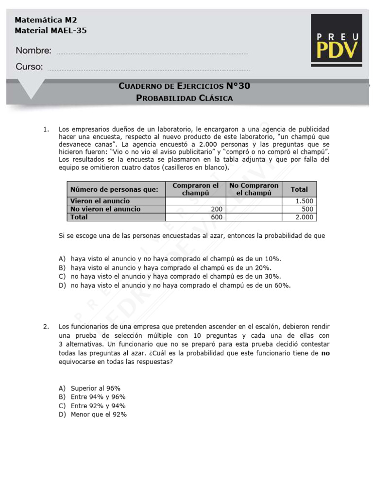 1035-MAEL-35 Probabilidad Clásica | PDF | Probabilidad | Science