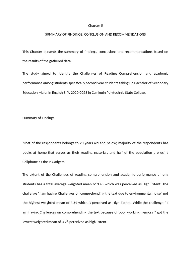 Chapter 5 | PDF | Reading Comprehension | Cognition