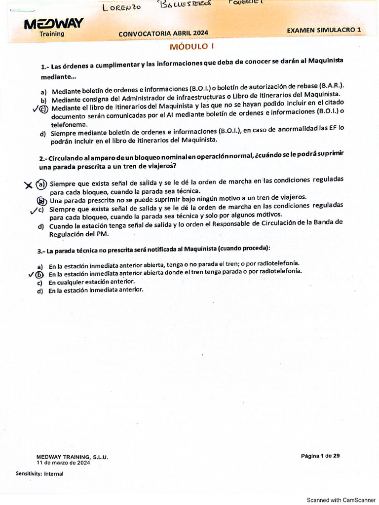 Examen Final Medway Simu Examen | PDF