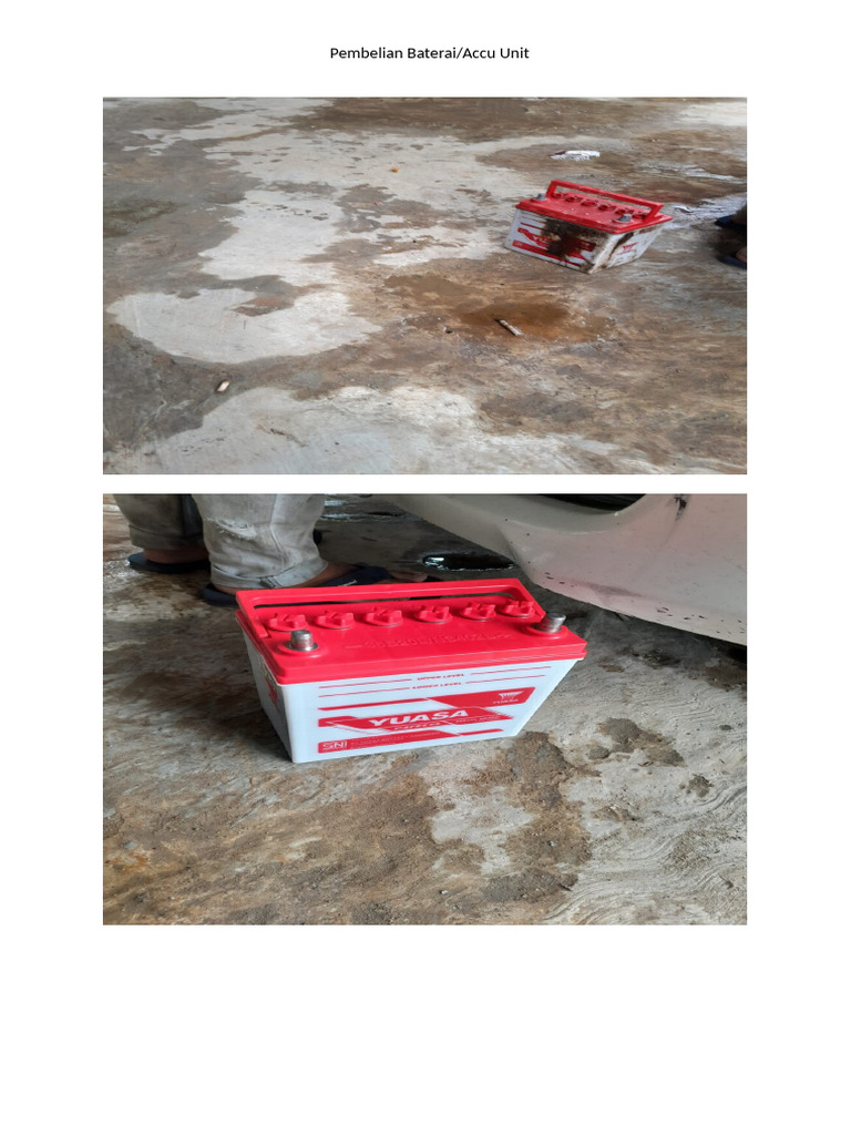 Pembelian Baterai/Accu Unit | PDF
