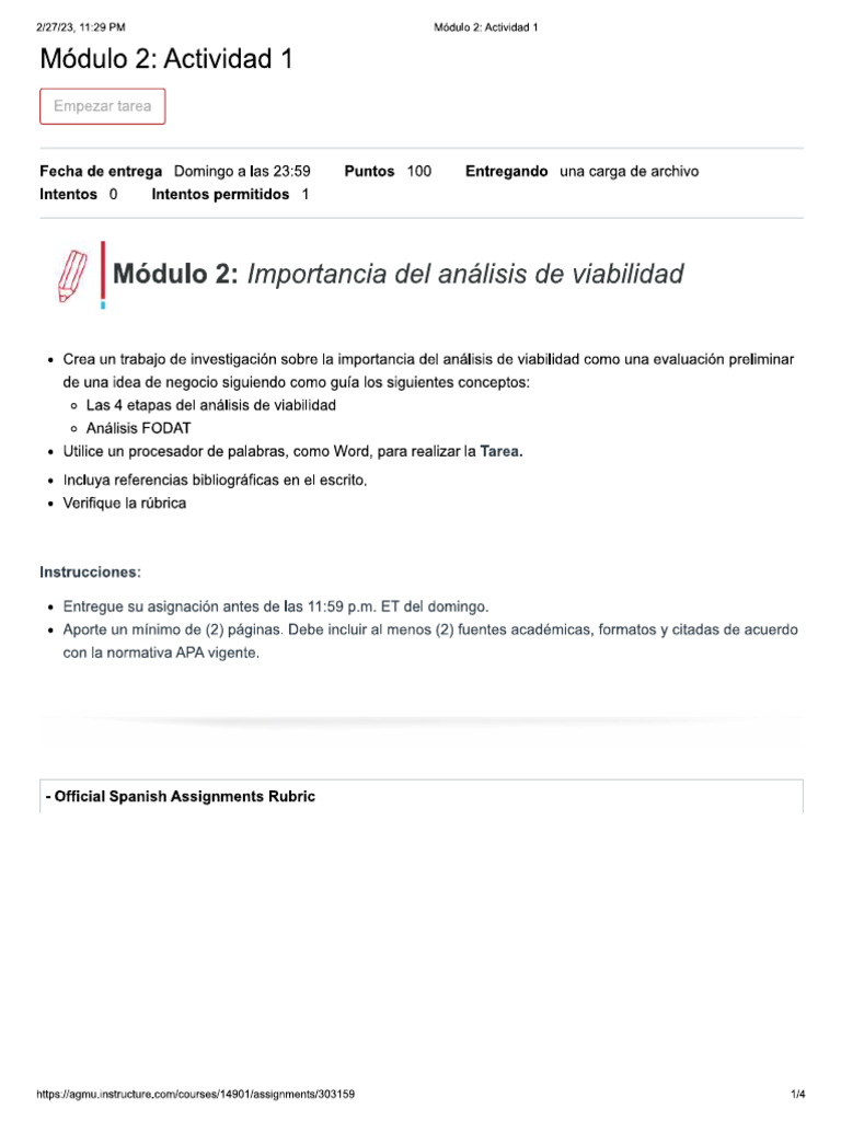 Mod2 Analisis Viabilidad | PDF