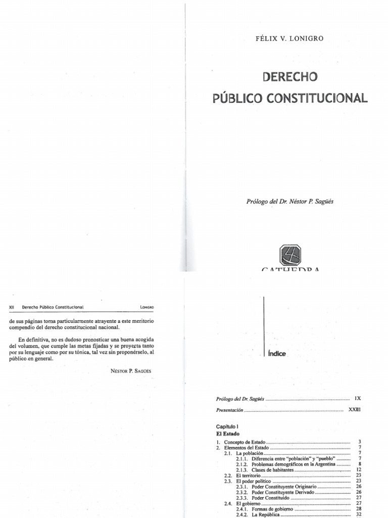 Derecho Constitucional Lonigro | PDF