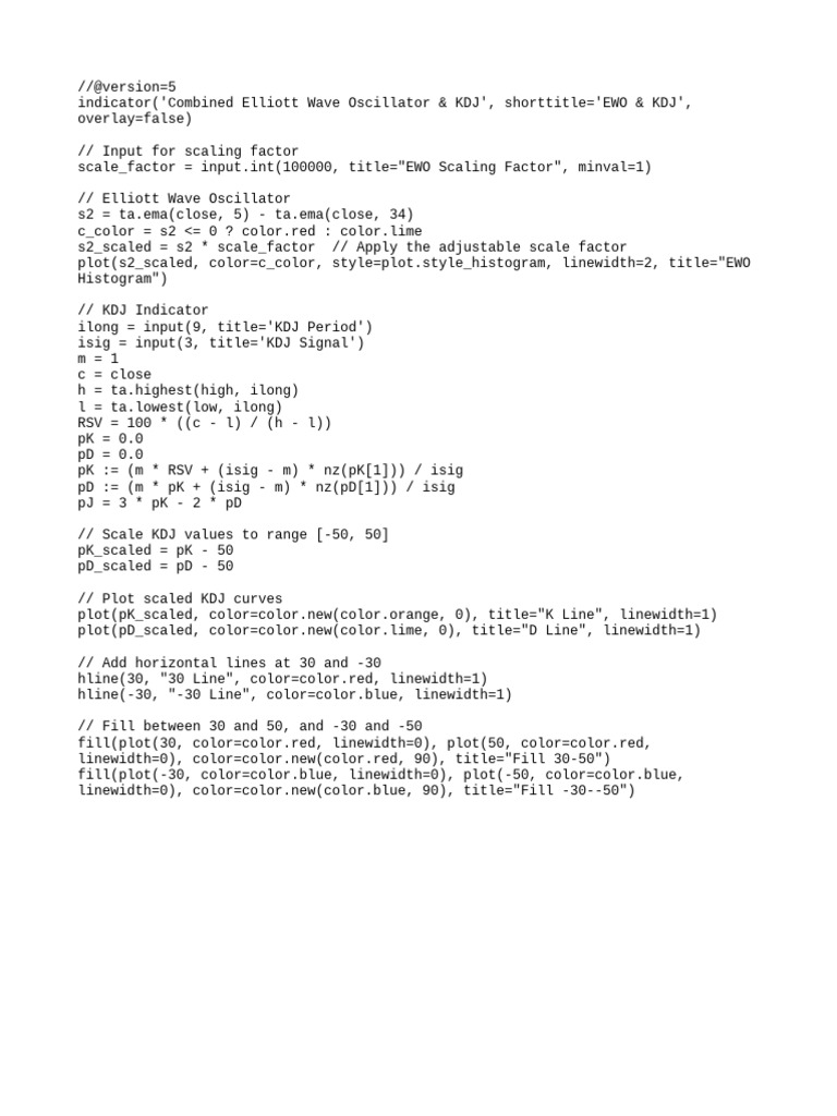 Combined Elliott Wave Oscillator & KDJ | PDF | Teaching Methods & Materials | Computers