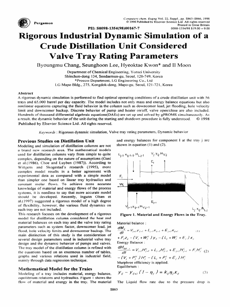 Dynamic Simulation of Crude Distillation | PDF | Applied And ...